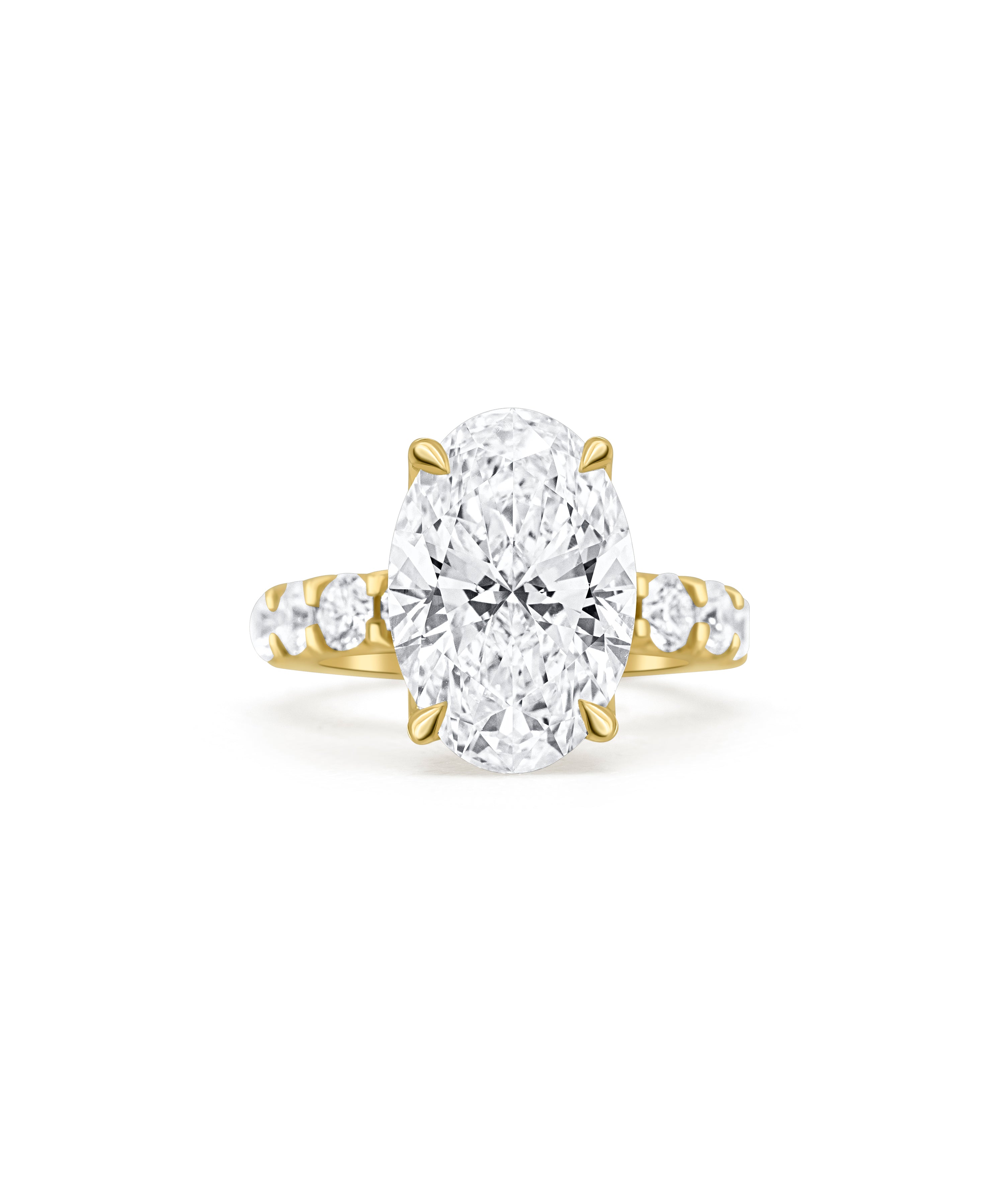 Petal Setting with Oval Cut and Pave Diamond – Boston Diamond Company