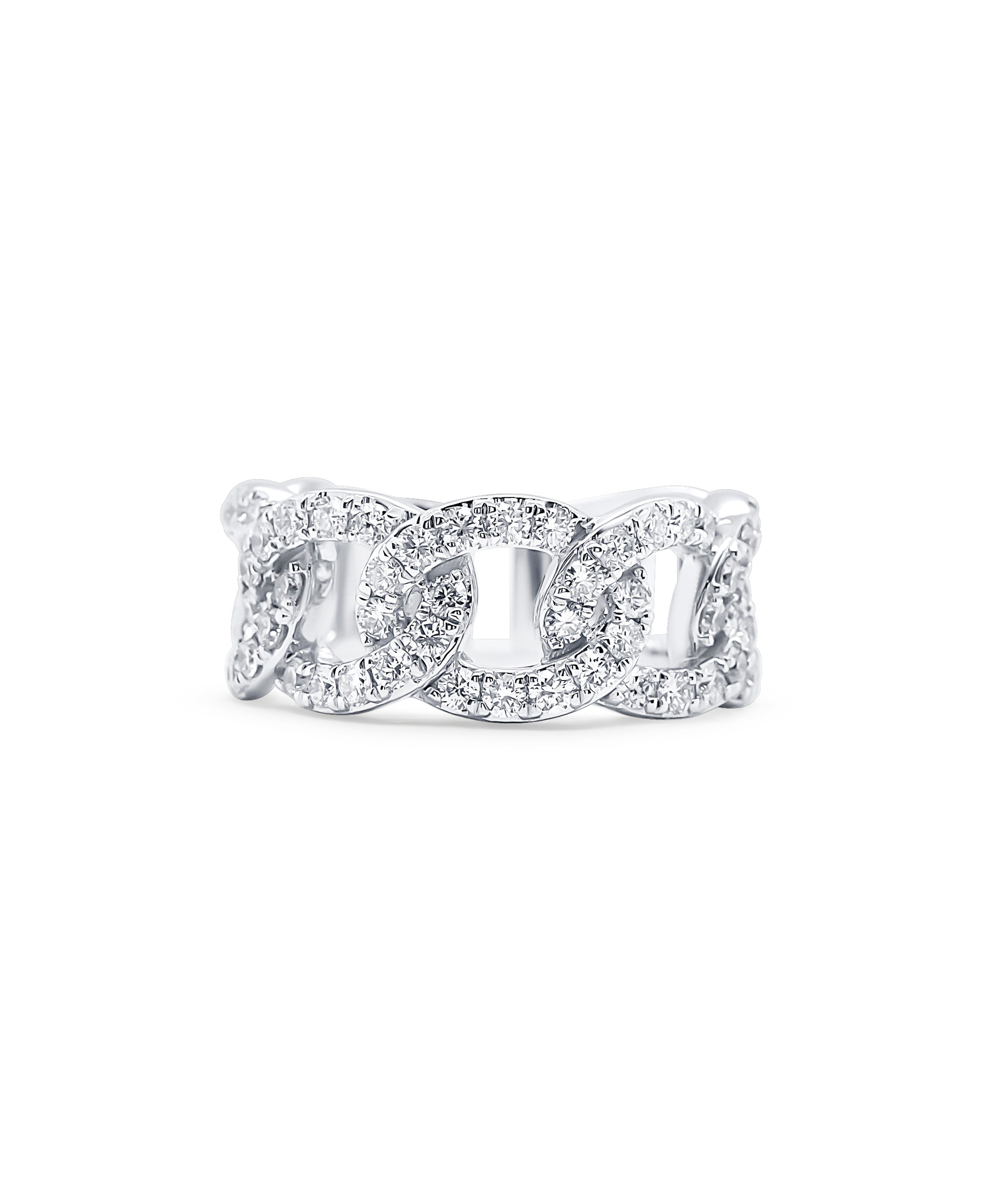 Wide Diamond Chain Link Band – Boston Diamond Company
